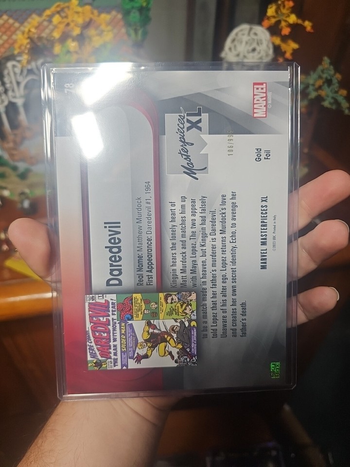 DAREDEVIL #78 2023(2024) UD Marvel Masterpieces XL 5x7 GOLD ×/999 LEVEL ...