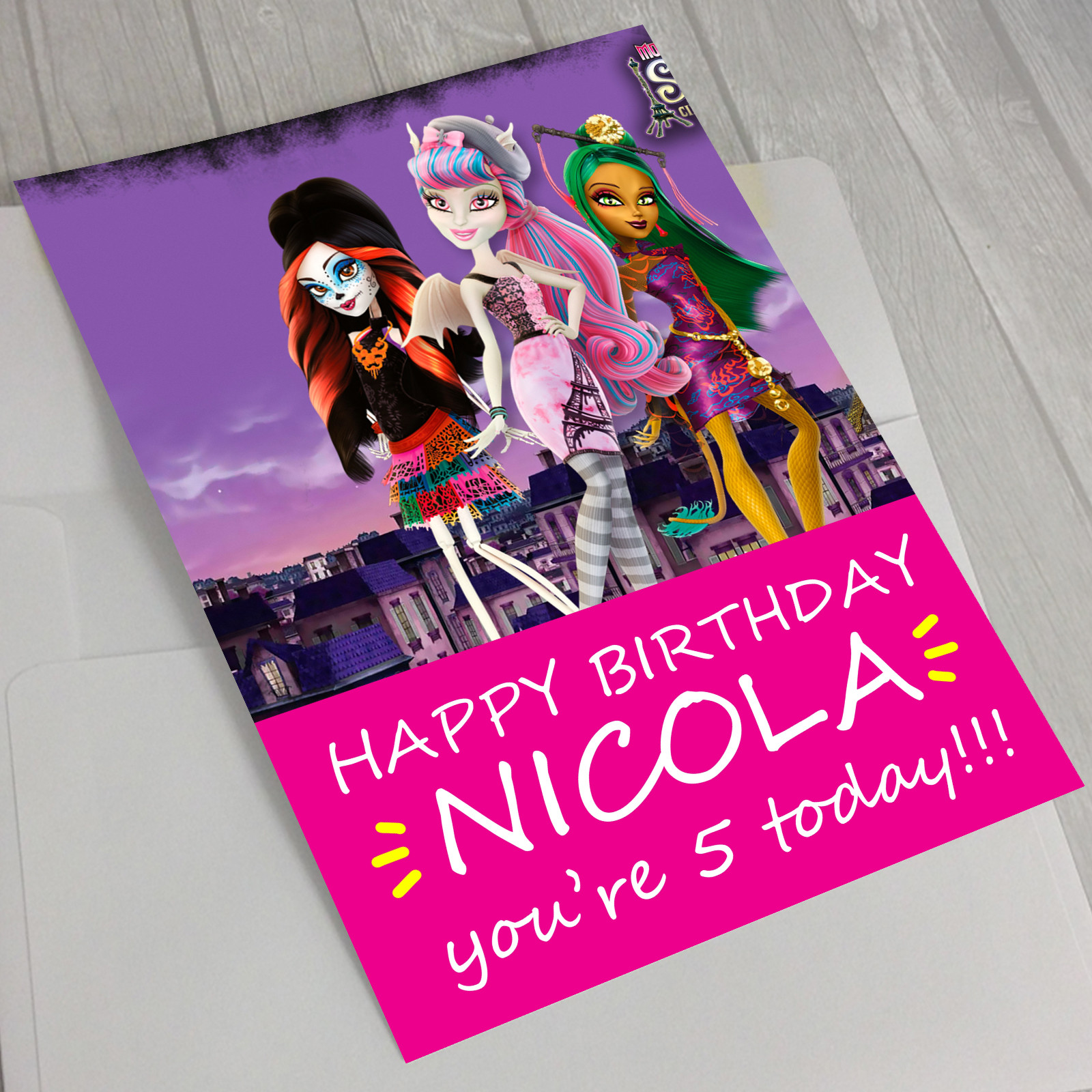 Monster High Birthday Card - Professionally printed and personalised ...