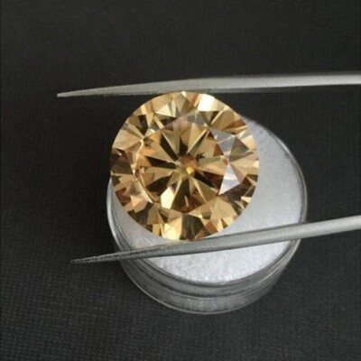 VVS1 2 Ct Round Cut Brown Color Diamond Natural D Grade Loose Diamond ...