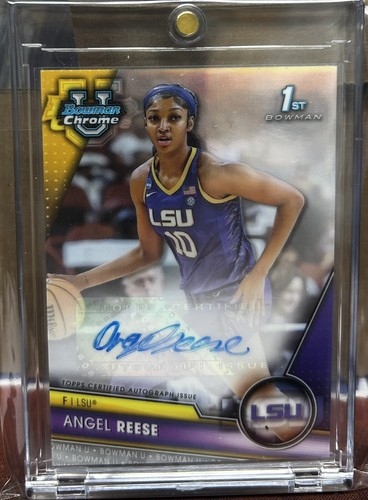 2024 Angel Reese Auto 1st Bowman Chrome University Refractor Autograph ...