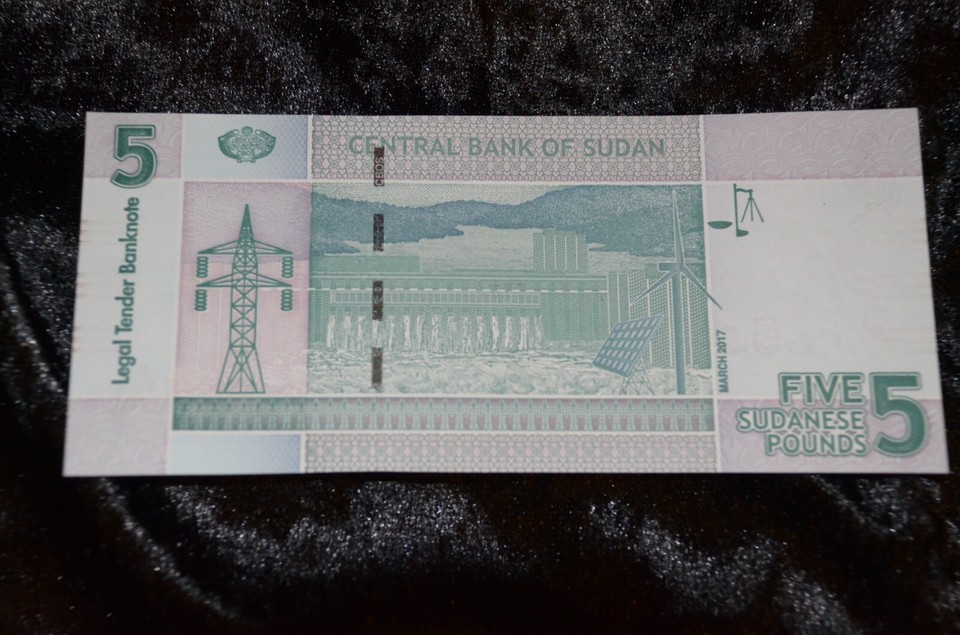 57886 Money Bill Banknote 5 Women's Sudanese Pound Bank Of Sudan Paper ...