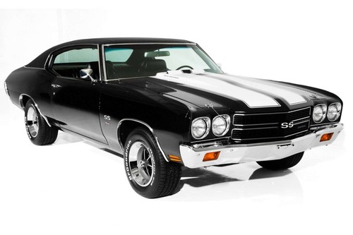 1970 Chevy Chevelle SS 454 black-white | 24x36 inch poster | classic ...