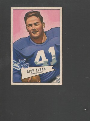1952 Bowman Small Football Card #100 Dick Alban-Washington Redskins Ex ...