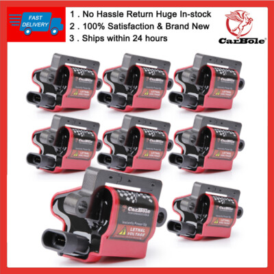 D581 UF271 Standard 8X Ignition Coil Square Style For GMC 12558693 5.3L ...