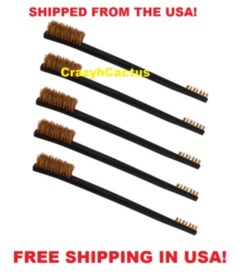 COPPER Cleaning Brush Brushes 5 Pieces Gun Rifle Pistol Cleaning DOUBLE ...