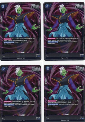 ZAMASU X 4 Dragon Ball Super:Fusion World Blazing Aura FB02-043 SR FOIL | eBay UK