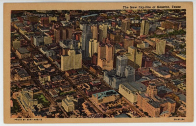 Houston Texas Sky-line Humble Oil Refinery Burt Moritz Foley's Milam ...