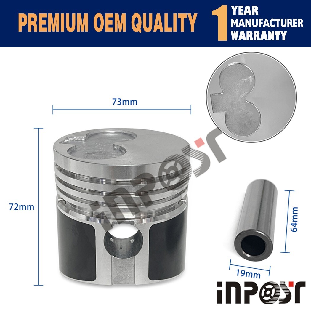 4SET Piston + Ring Kit Set STD 73mm for MITSUBISHI K4D | eBay