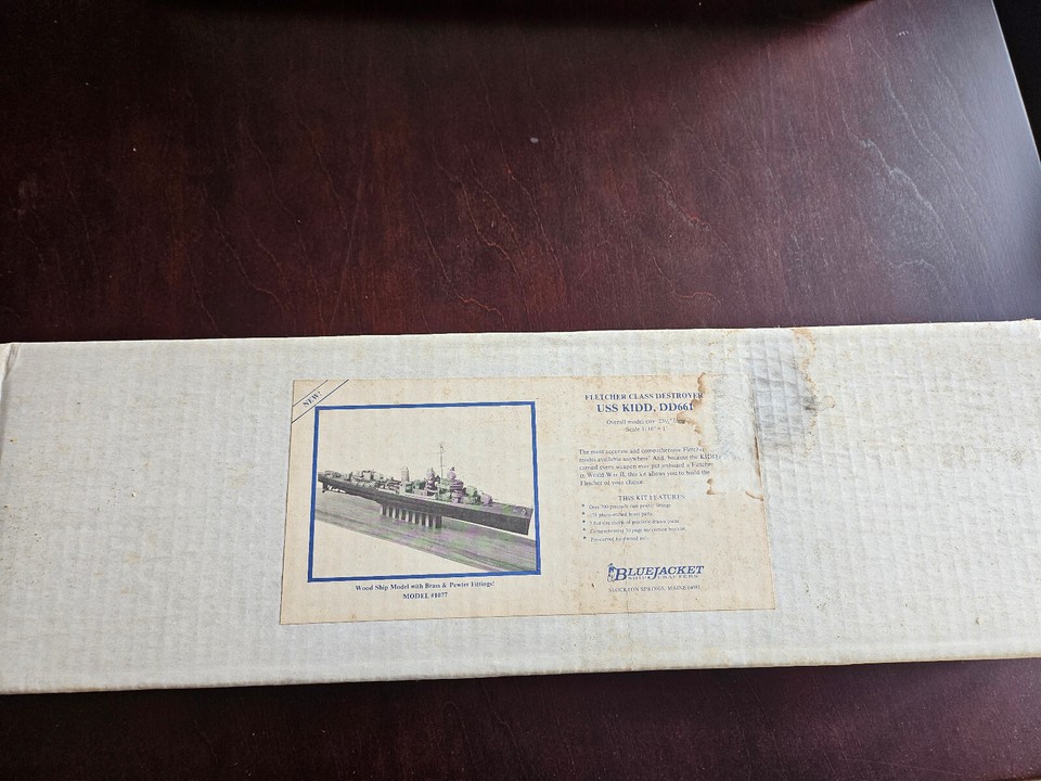 Blue Jacket USS Kidd, DD 661 Fletcher Class Destroyer #1077 ship model ...