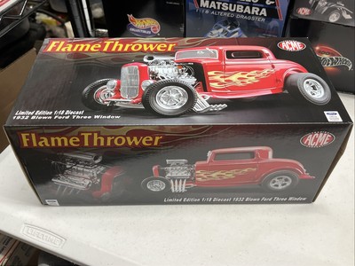 ACME: 1:18 SCALE 1932 FORD FLAME THROWER DIECAST! RED/FLAMES! NEW IN ...