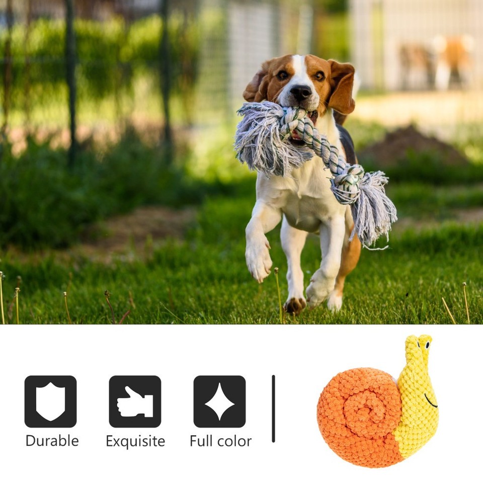 Indoor Puppy Bite Resistant Dog Toy Snail Shaped Pet Sniffing Plaything ...