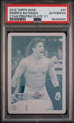 2012 EC3 Topps Derrick Bateman Ethan Carter Printing Plate 1/1 Psa ...