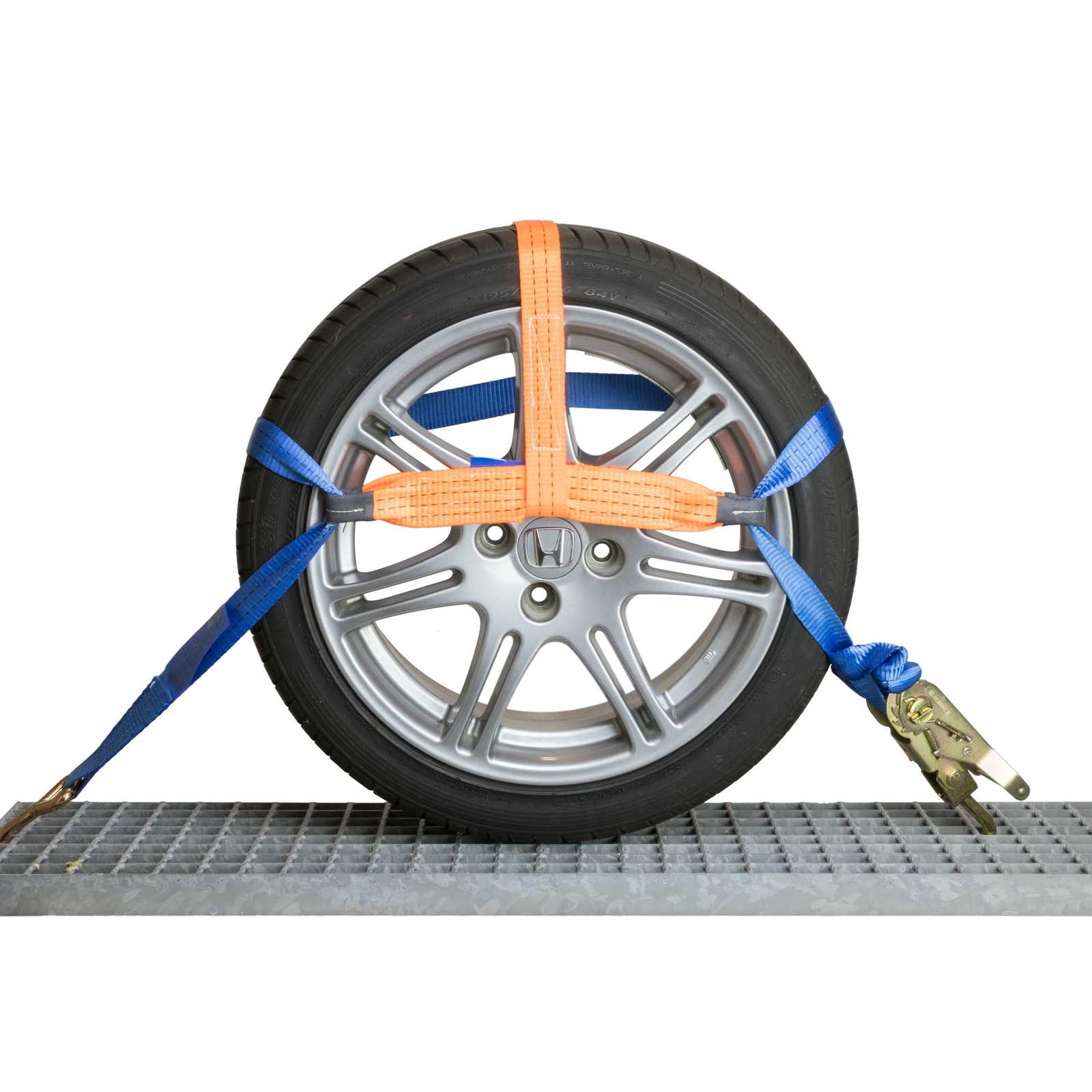 4x Autotransport 35mm Spanngurt Radsicherung Reifengurt Zurrgurt PKW ...