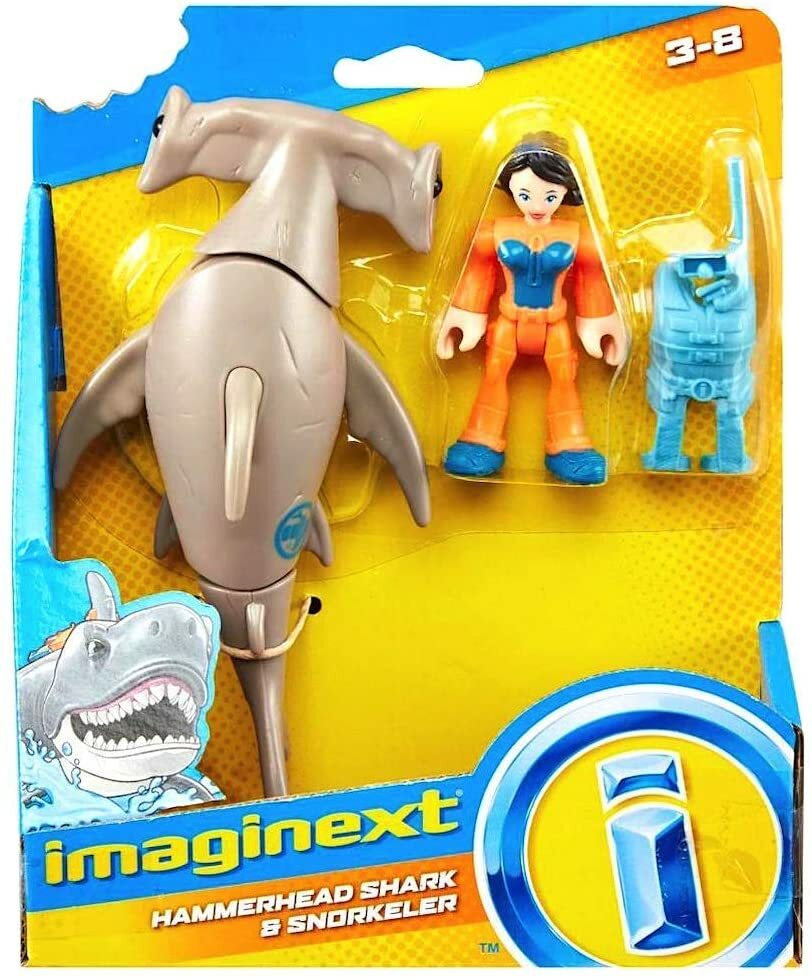 New IMAGINEXT Deep Sea Adventures Hammerhead Shark & Snorkeler Diver | eBay