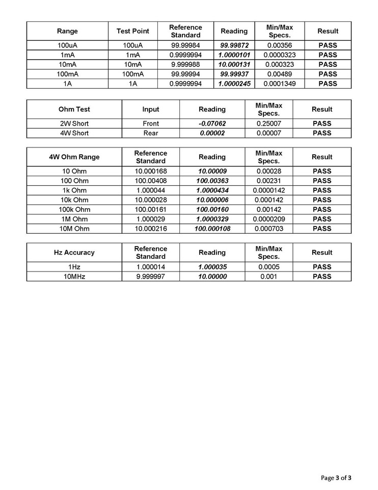 Agilent 3458A 8.5 Digit Multimeter with 1000V AC RMS Option Calibrated ...