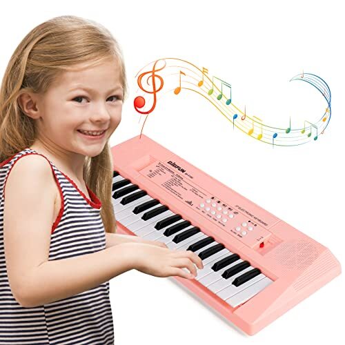 Kids Piano Keyboard, 37 Keys Piano for Kids Music Piano with Microphone ...