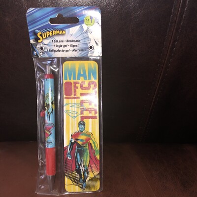 Superman Gel Pen + Bookmark Pack New | eBay