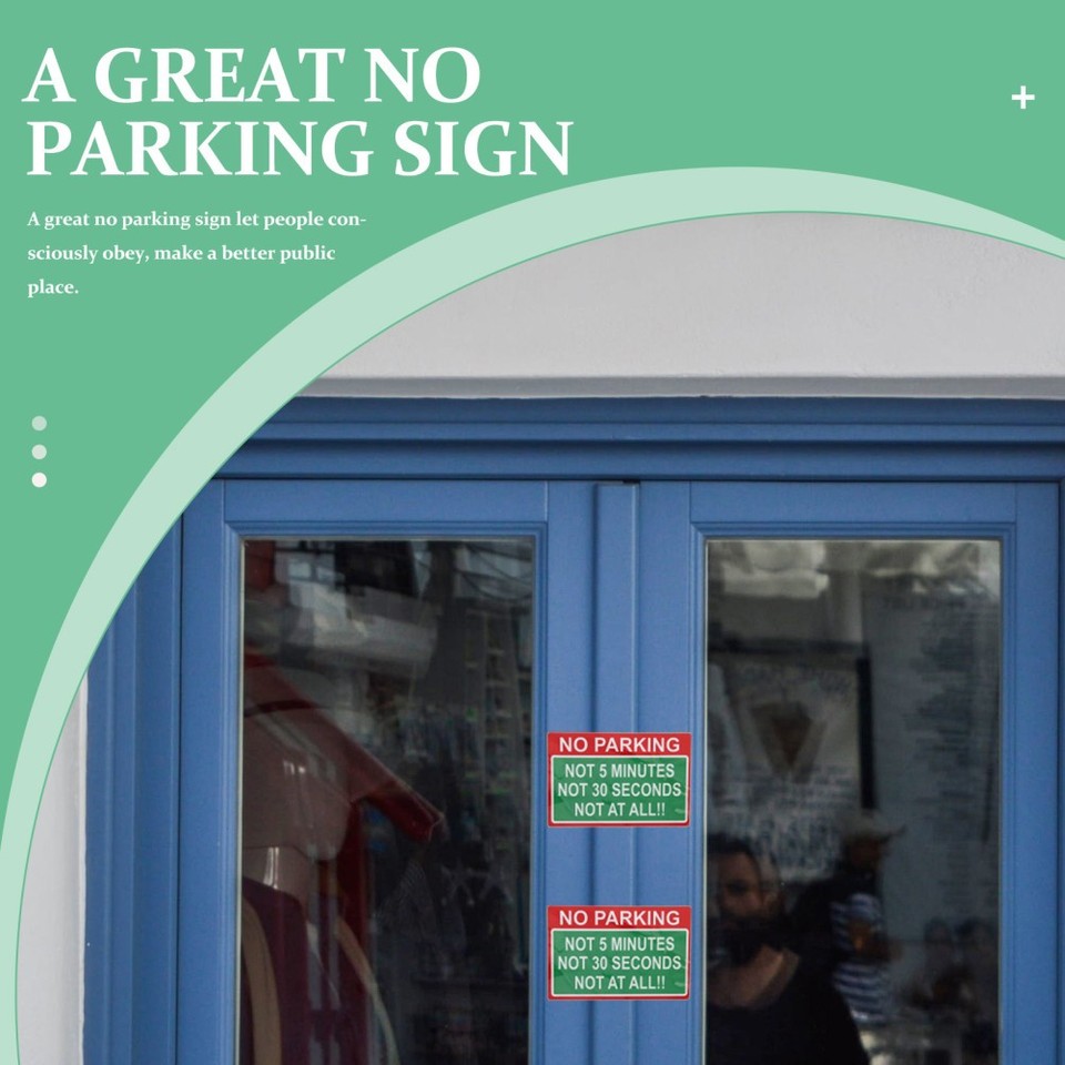 2 Pcs Warning Sign Handicapped Parking Reminder Stickers Car Signs | eBay