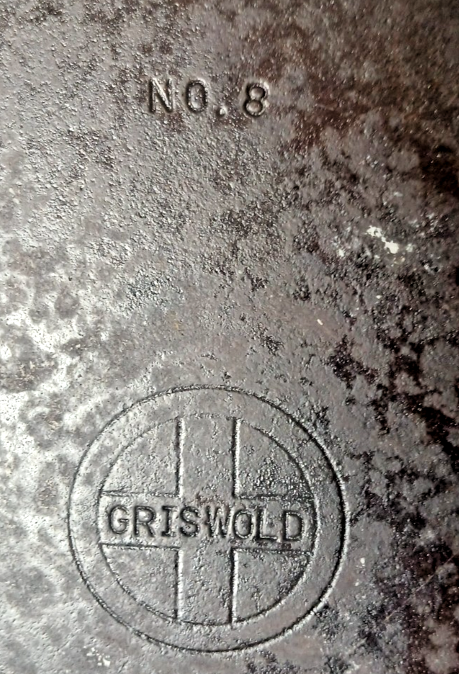 Vintage Griswold #8 Small Block Logo 704 F Cast Iron Skillet Dual Spout ...