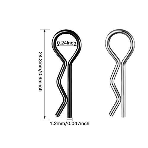 Small 1/10 1/12 Body Clips Bent Springy R Pins Black RC Car Shell | eBay