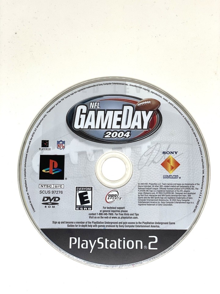 NFL GameDay 2004 PS2 PlayStation 2 Video Game Disc Only Clean Tested ...
