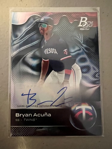 Bryan Acuna 2023 Bowman Platinum Prospect Auto Minnesota Twins #TOP-86 ...