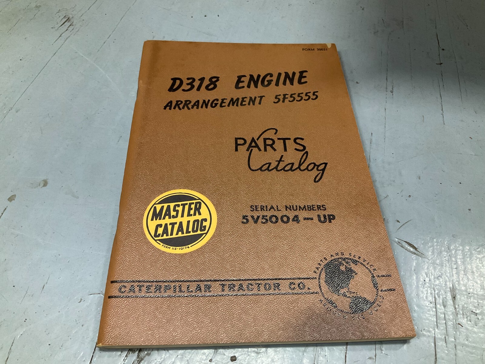 CATERPILLAR D318 ENGINE PARTS CATALOG BOOK 5V5004 - UP | eBay