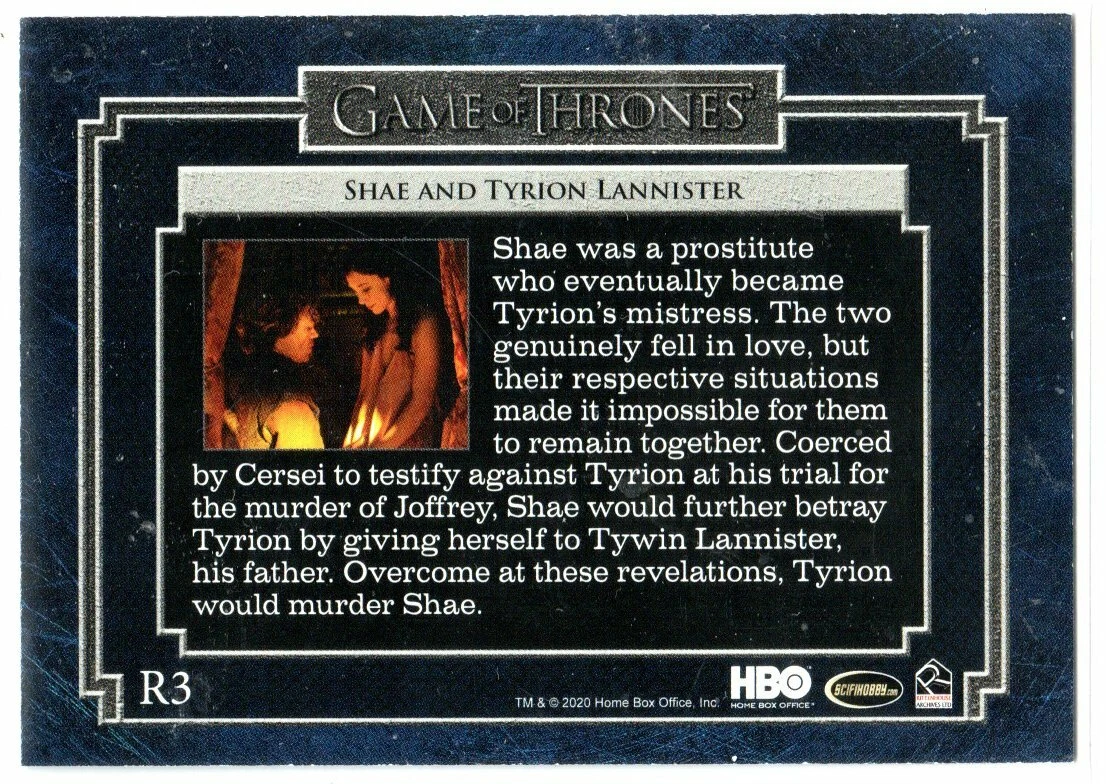 Shae And Tyrion Game Of Thrones