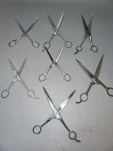 Lot of 7 Vintage Made In USA Or Quality Barber Shears Scissors ...