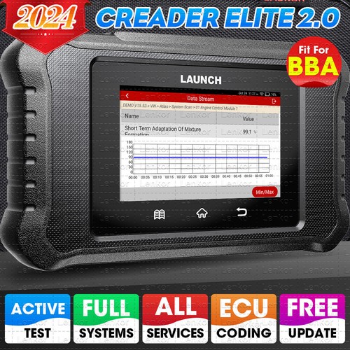 2024 LAUNCH X431 Creader Elite V2.0 for BMW Benz AUDI Diagnostic Tool ...