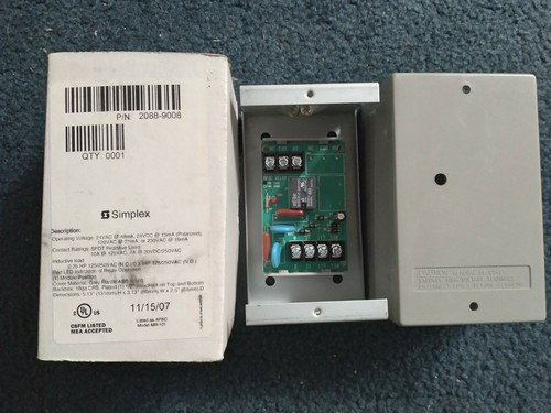 Simplex Fire Alarm Control Relay Part # 2088-9008 | eBay