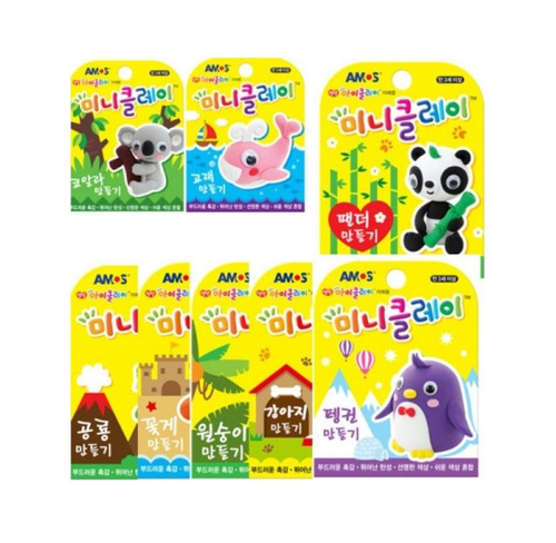 [11pcs Set] Amos Mini IClay Make 11 Kinds Animal Color Clay Magic clay ...