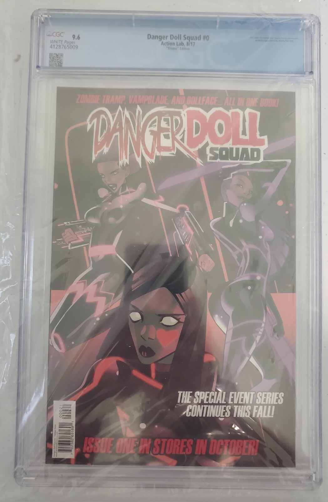 DANGER DOLL SQUAD #0 CGC 9.6 RISQUE COVER ACTION LAB COMICS ZOMBIE ...