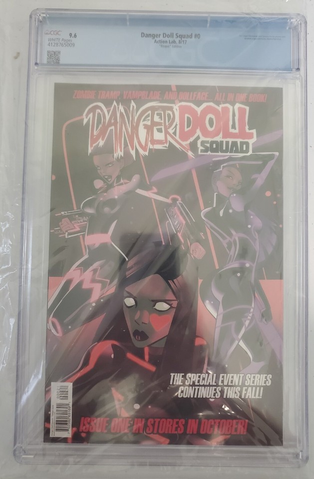 DANGER DOLL SQUAD #0 CGC 9.6 RISQUE COVER ACTION LAB COMICS ZOMBIE ...