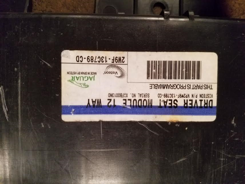 2003 2004 2005 06 07 2008 JAGUAR S TYPE 12 WAY DRIVER SEAT MODULE 2W9F ...