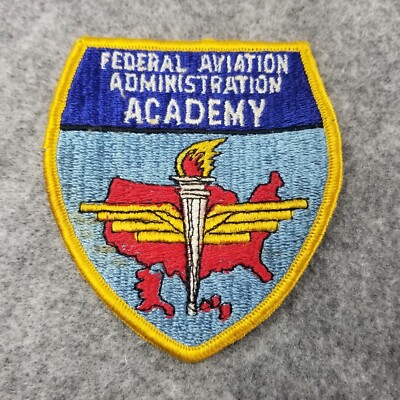 VTG Federal Aviation Administration Academy Embroidered Patch Blue Red ...