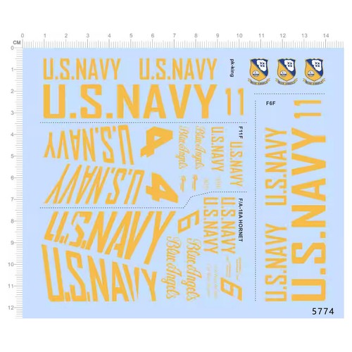 1/72 U.S. Navy Blue Angels F/A-18 Hornet F11F PK-KING F6F Markings ...