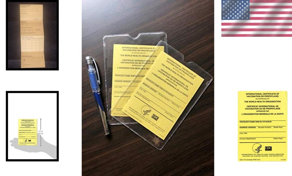Official International Vaccination Certificates - Complete with Covers ...
