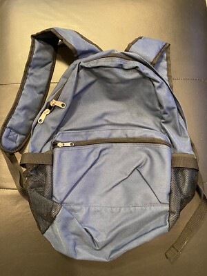 Dark Blue School Work Backpack Bag | eBay