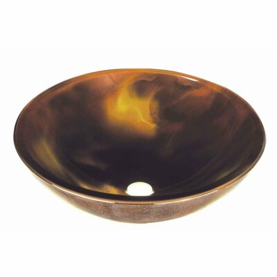 Pegasus GVF-121-RB Above Counter Round Fused-Glass Vessel Sink in ...