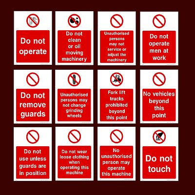 Do not operate / Guards / Fork lift / Machinery / Remove - Plastic Sign ...