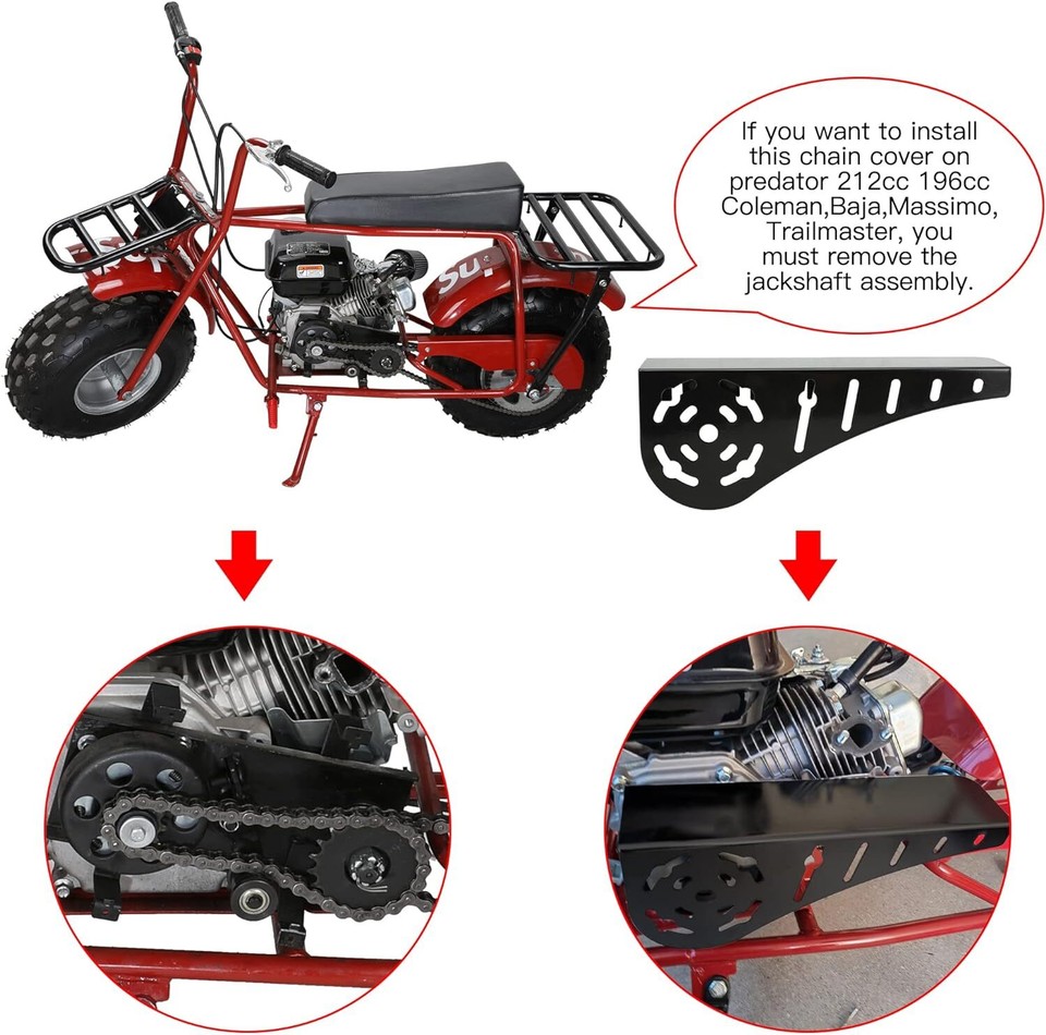 Mini Bike Chain Guard Clutch Cover For Coleman CT200U CT200U-EX CT100 ...