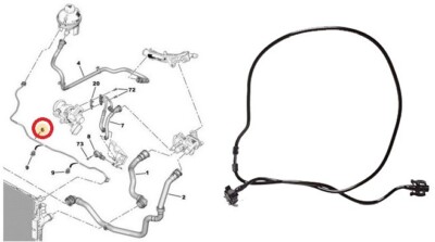OEM PEUGEOT 308 508 2008 3008 5008 PARTNER EXPANSION COOLANT TANK HOSE ...