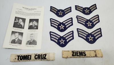 Vintage Air Force USAF Airman Insignia Patch Patches & Chaplin Brochure ...