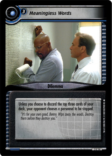 Star Trek 2E: Meaningless Words [Ungraded] Energize STCCG Decipher 2E ...