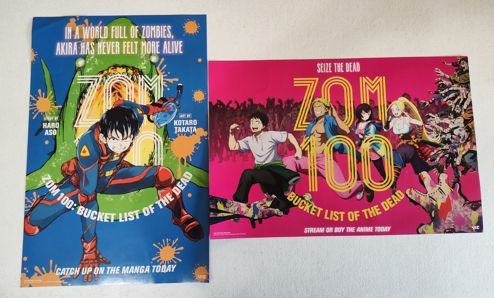 ZOM 100 Bucket List Of The Dead VIZ 2023 Comic Con PROMO POSTER Lot Of ...