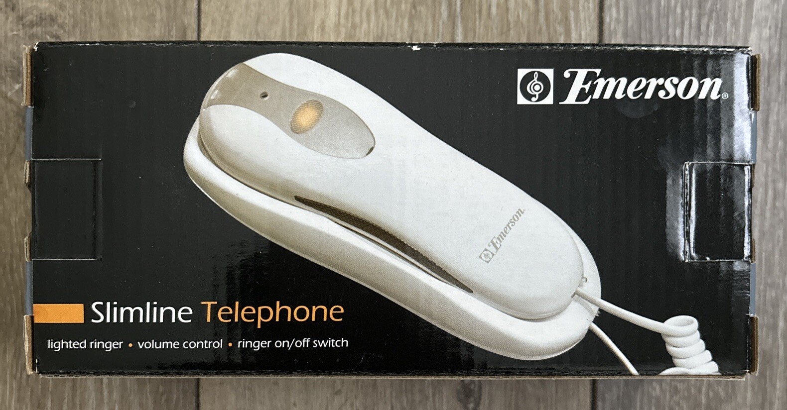 NEW EMERSON Slimline Desk/Wall Mount Phone Lighted Ringer Telephone ...