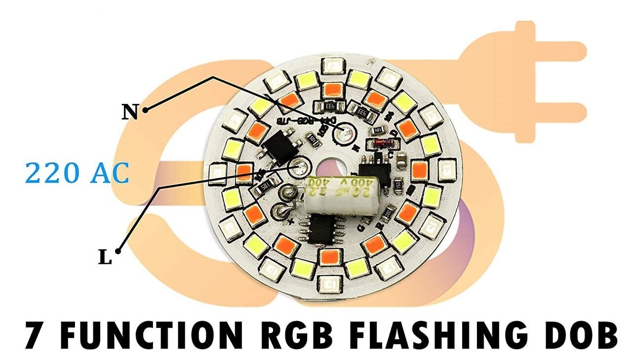 20-pec [RGB] 9 Watt 45mm AC DOB Led Circular PCB for Led Bulbs ...