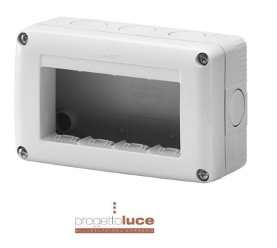 GEWISS SYSTEM CONTENITORE PROTETTO 4 POSTI IP40 GW27004 | eBay
