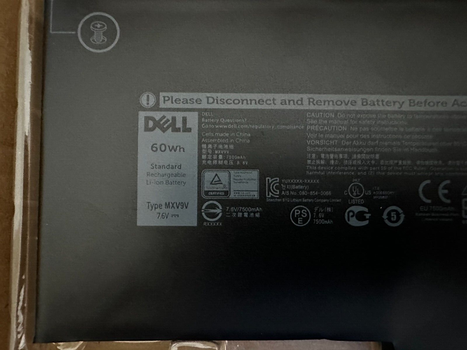 NEW GENUINE DELL LATITUDE 5300 5310 7300 7400 60Wh BATTERY MXV9V 5VC2M ...